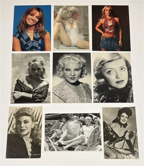 Postcard Lot Of 9 Pinup Risqué Girl Fashion Glamour Celeb Vintage