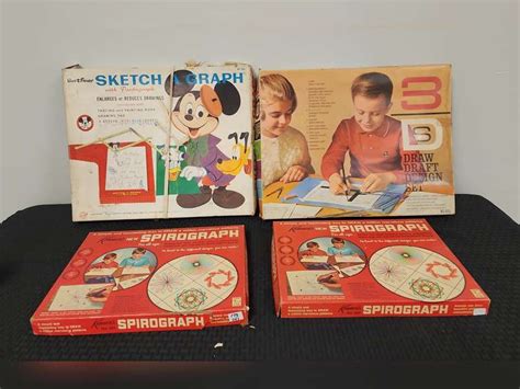 Walt Disney Sketch A Graph 3ds Draw Set 2 Kenners Spirograph