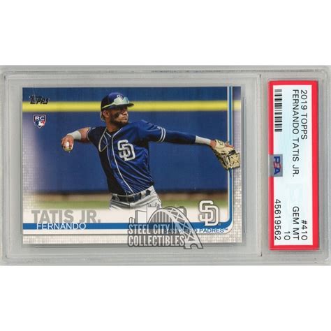 Fernando Tatis Jr 2019 Topps Series 2 Rookie Card 410 Psa 10 Gem Mint