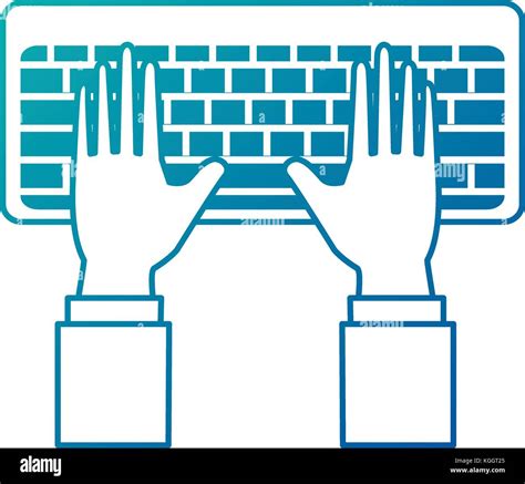 Hands Human With Keyboard Vector Illustration Design Stock Vector Image And Art Alamy