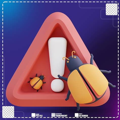 Premium Psd 3d Illustration Of Virus Detection Alarm 23d Illustration