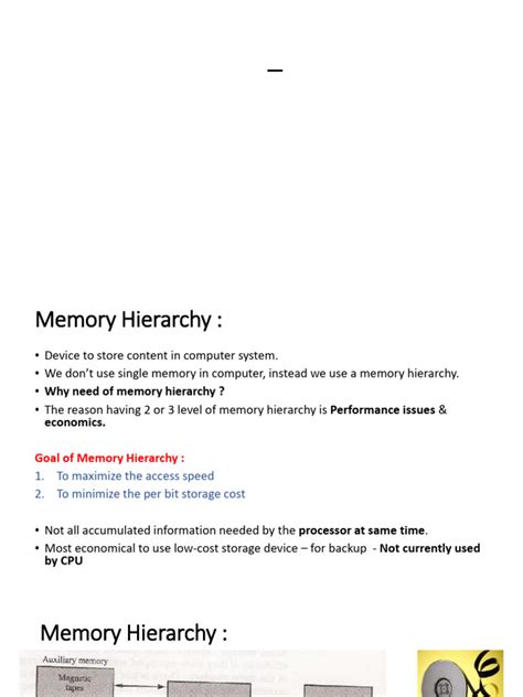 Unit 4 Memory Hierarchy Pdf Random Access Memory Computer Data