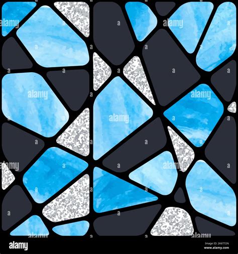 Stained Glass Window Geometric Pattern Stock Vector Images Alamy