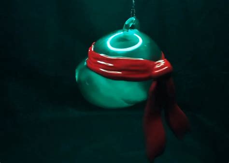 3dprinted 1990s Tmnt Ralph Ornament In Translucent Green And Red Resin R Tmnt