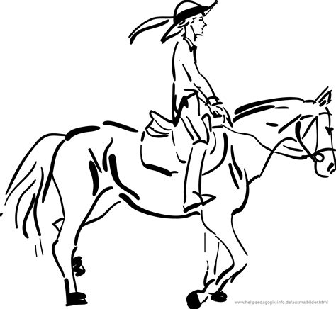 Pferd Mit Reiterin Ausmalbild WartaKami