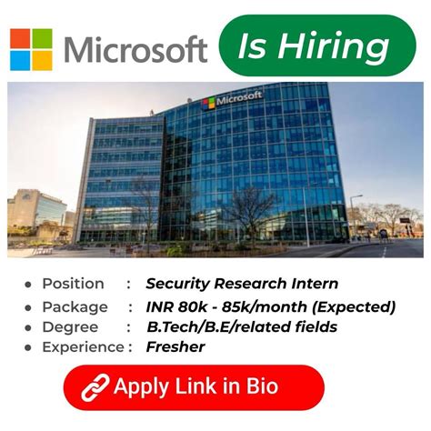 microsoft is hiring for security research intern eve placement
