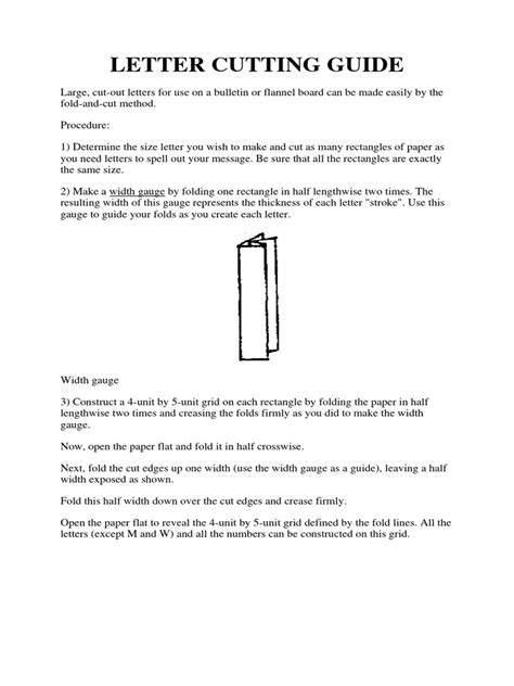 Diy Letter Cutting Instructions Pdf