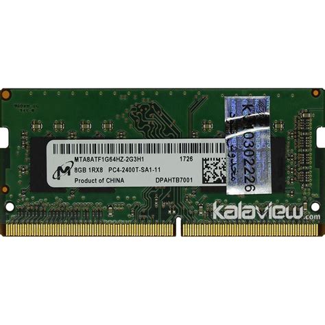 رم لپ تاپ میکرون 8gb مدل Ddr4 باس 2400mhz 19200 چین Mta8atf1g64hz 2g3h1 تایمینگ Cl17