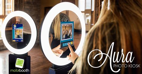 Mobibooth Aura™ Photo Booth Kiosk For Sale  Booth Ring Light