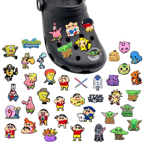 Cartoon SpongeBob SquarePants Pikachu Crayon Shin Chan Yoda New Shoe