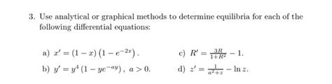 solved 3 use analytical or graphical methods to determine