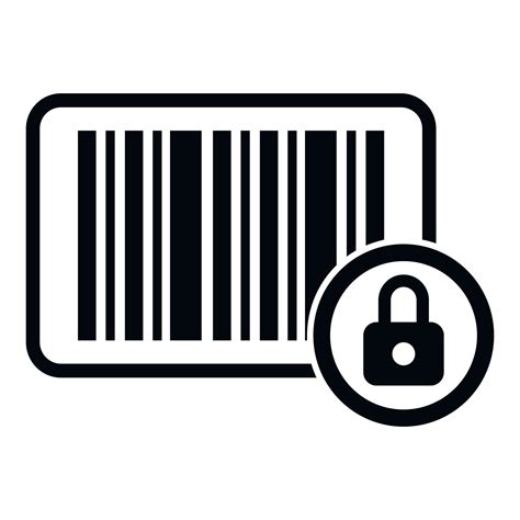 Secured Bar Code Icon Simple Vector Cipher Data 17326219 Vector Art At Vecteezy
