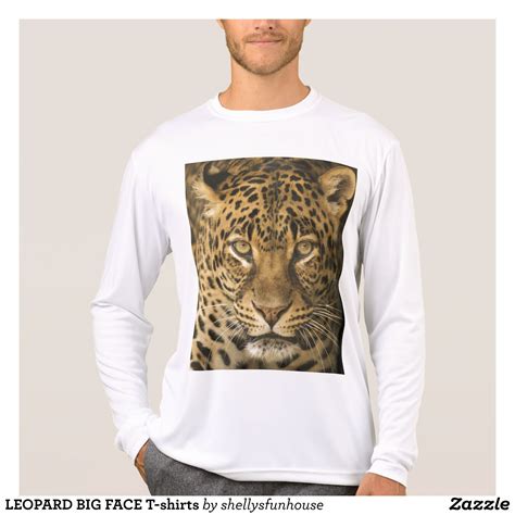 Leopard Big Face T Shirts Big Face T Shirt Animal Shirts