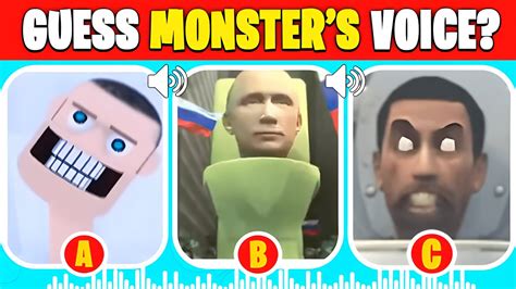 Guess Monsters Voice 9 Bosses Skibidi War Skibidi Toilets Quiz Youtube