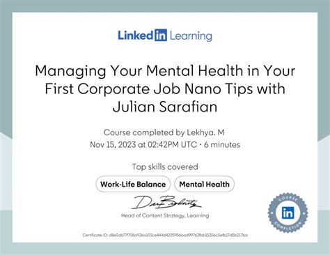 Lekhya M On Linkedin Certificate Of Completion