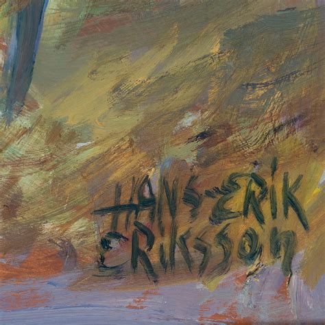 HANS ERIK ERIKSSON Oil On Panel Signed Bukowskis