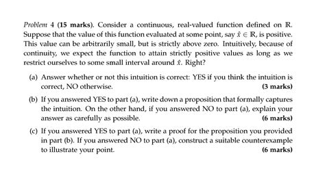 Solved Problem 4 15 Marks Consider A Continuous