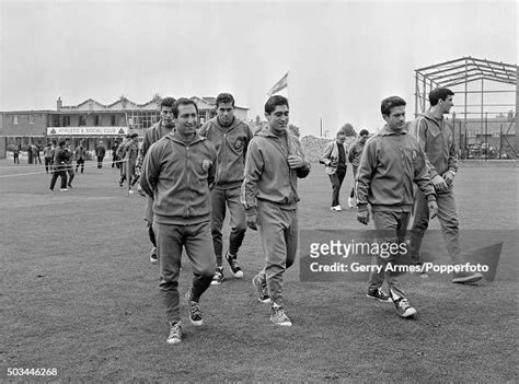 Spanish Football Players Including Francisco Gento Of Real Madrid