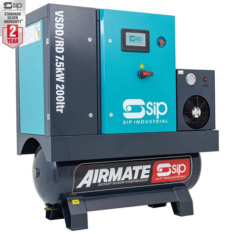 Sip Vsdd Rd 7 5kw 8bar 200ltr Screw Compressor Sip Industrial Products Official Website
