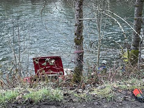 Firefighters Rescue Person After Car Crashes Into Water Near Flaming