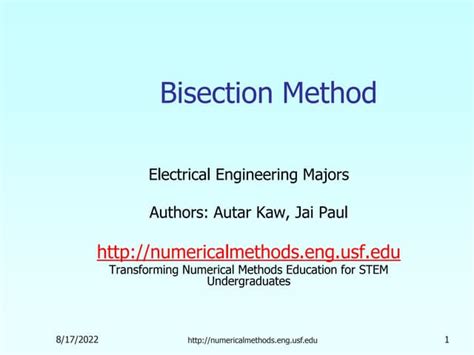 Bisection Method Ppt