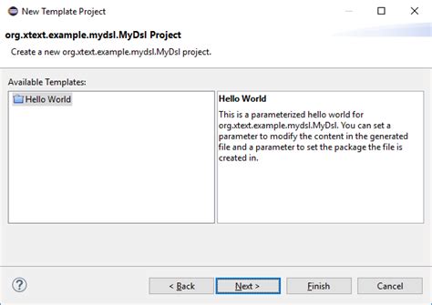 New Project Wizard Einfach Mit Xtext Generieren