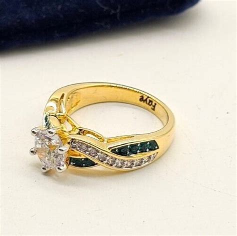 Danbury Mint Birthstone Swirl Personalized Name Faye Ring Size 575 Ebay