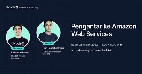Dicoding Developer Coaching 45 Back End Pengantar Ke Amazon Web