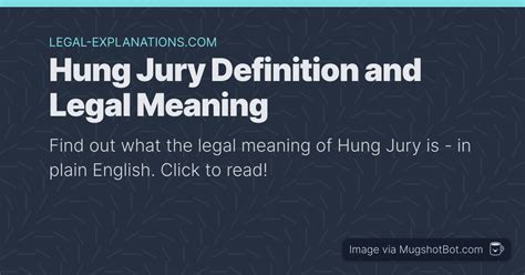 Hung Jury Definition What Does Hung Jury Mean