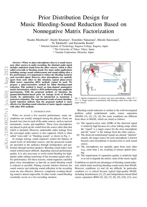 Prior Distribution Design For Music Bleeding Sound Reduction Based On