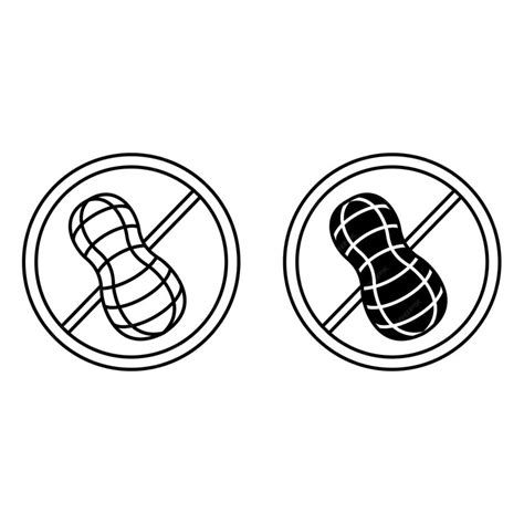 Premium Vector No Nuts Icons