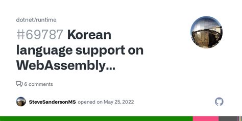 Korean Language Support On Webassembly Regression · Issue 69787