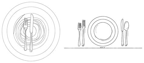 Premium Vector Continuous One Line Plate With Cutlery