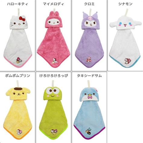 10枚セット 丸眞 サンリオ マスコットタオル ループ付きタオル キッズ 子供 キャラクター タオル Mascot Snr Set