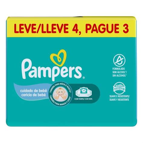Pack Lenço Umedecido Cuidado De Bebê Pampers Pacote Leve 4 Pague 3