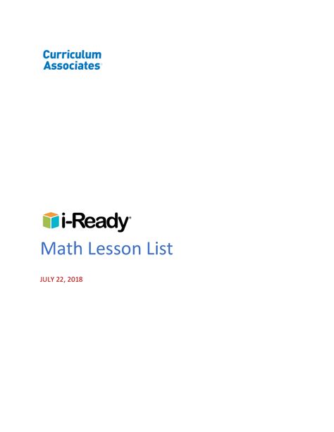Math Lesson List Slides Algebra Docsity