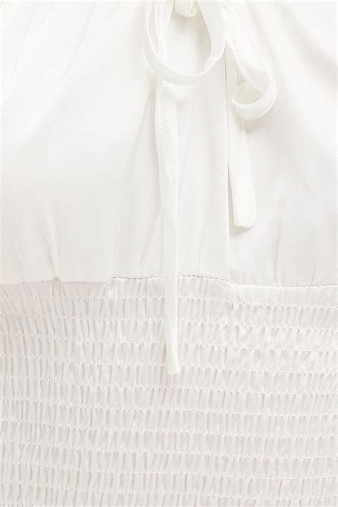 Womens White Crop Top Long Sleeve Ally Fashion