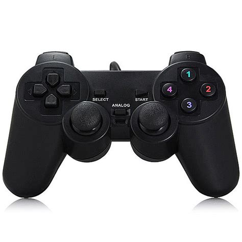 USB游戏手柄PS2外型单打有线PC街机摇杆控制器PS有线手柄 阿里巴巴