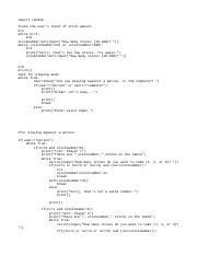 Theoplass Assign Problem Py Import Random Take The User S Input Of