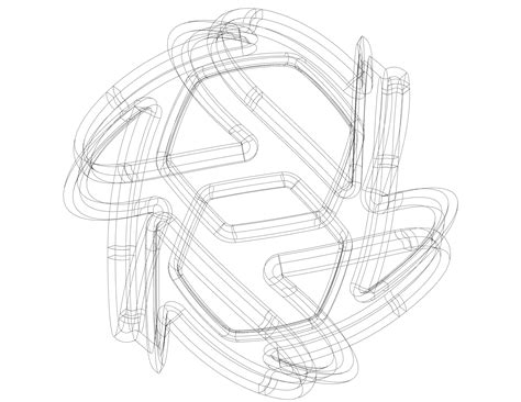 Wireframe Shape Geometric Keyshot FlippedNormals