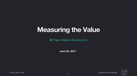 Dzone Software Measuring The Value Of Your Community Webinar Ppt