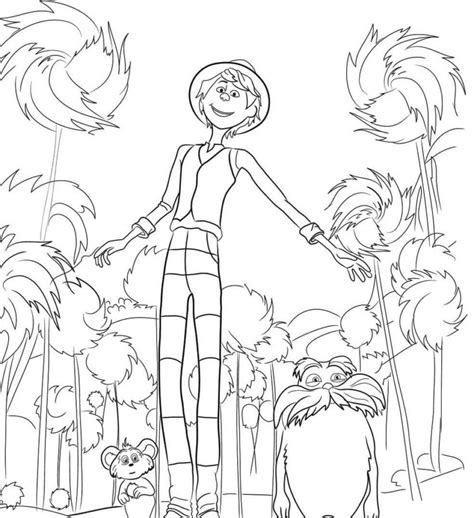 Lorax Characters Coloring Pages