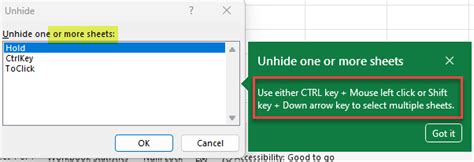 Unhide Multiple Sheets With Excel 365 Wmfexcel