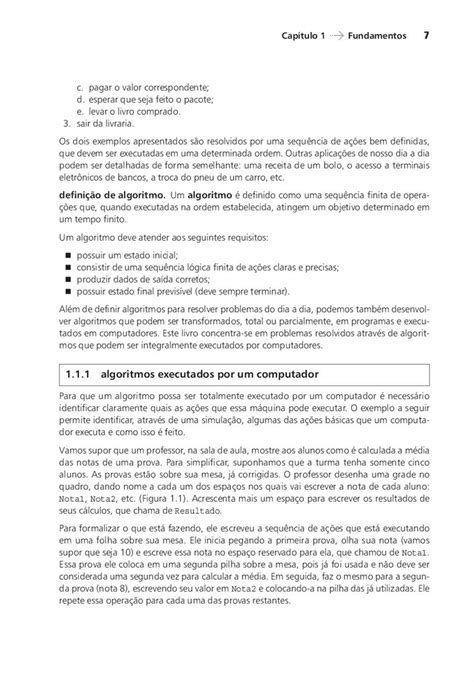 Algoritmos E Programação Com Exemplos Em Pascal E C Carrefour