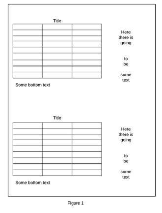 Fontsize Repeat Content Twice On A Page Tables Text Tex Latex Stack Exchange