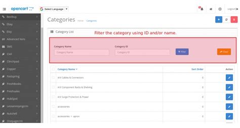 OpenCart Category Filter