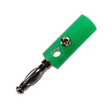 Conector BANANA 4mm Macho Hembra VERDE