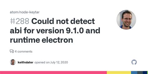 Could Not Detect Abi For Version 910 And Runtime Electron · Issue