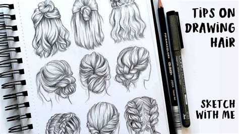 How To Draw Hairstyles Sketching Coloring Tutorial Atelier Yuwaciaojp