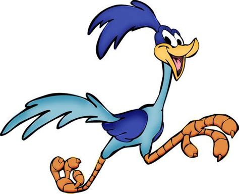 The Blue Bird Running And Smiling Roadrunner Art Bugs Bunny